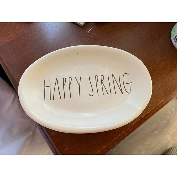 Rae Dunn | Other | Rae Dunn Artisan Collection Happy Spring Plate B37 ...
